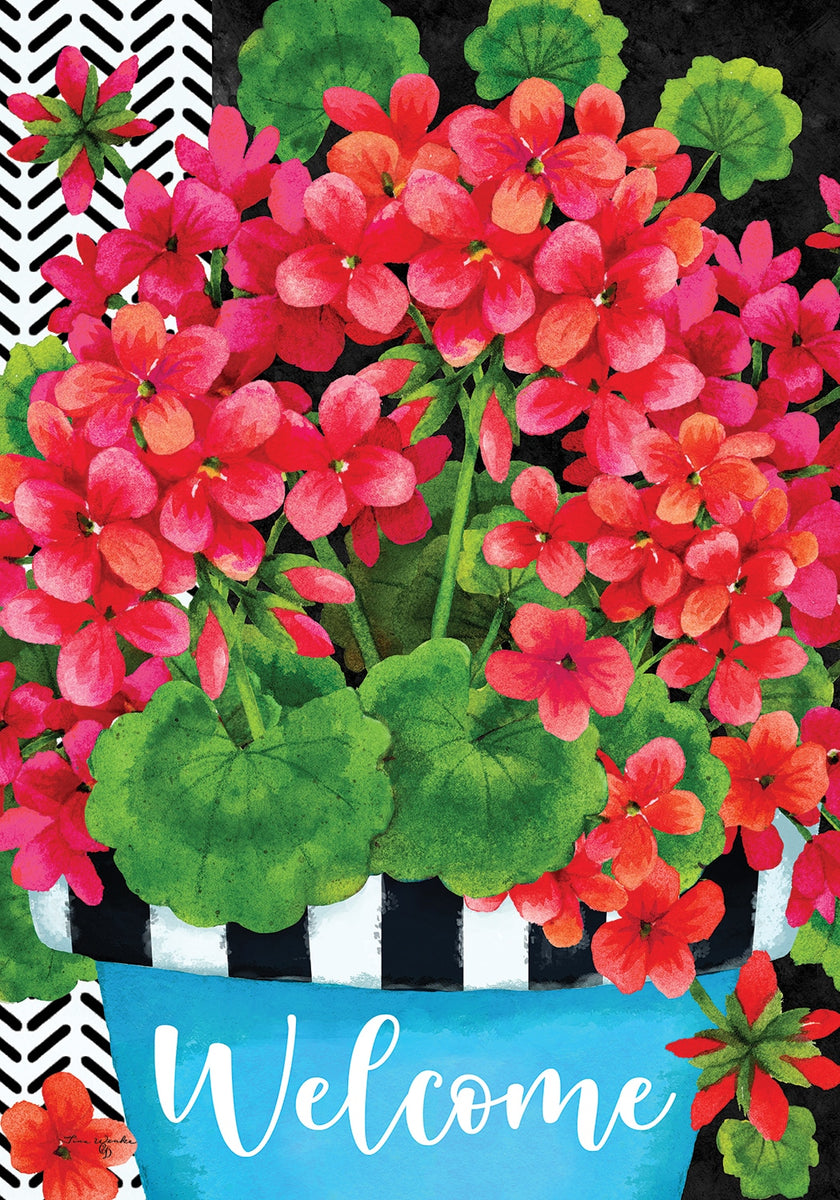 Blue Pot Geranium 5365 Decorative Flag| If It's Flags