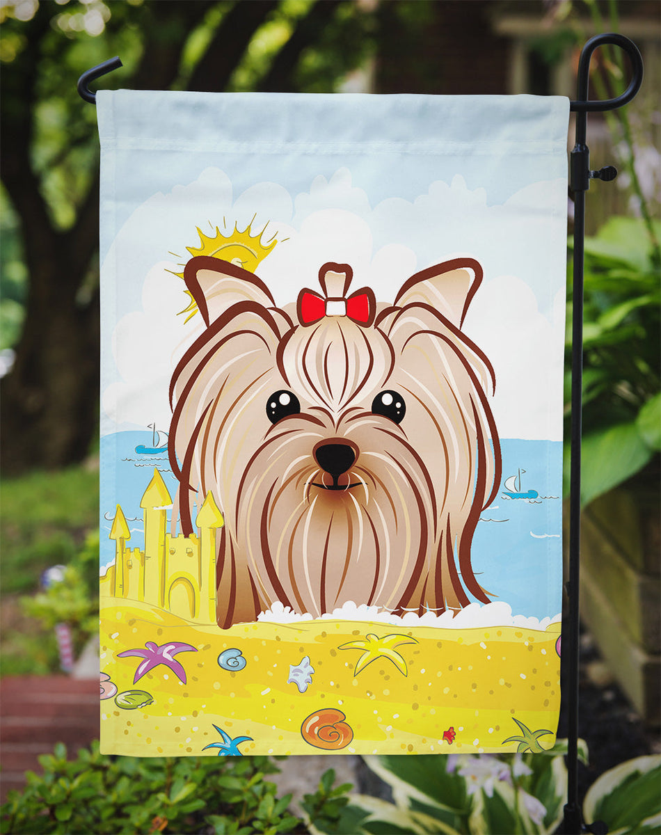 Yorkie Yorkshire Terrier Summer Beach Flag Garden Size BB2072GF ...