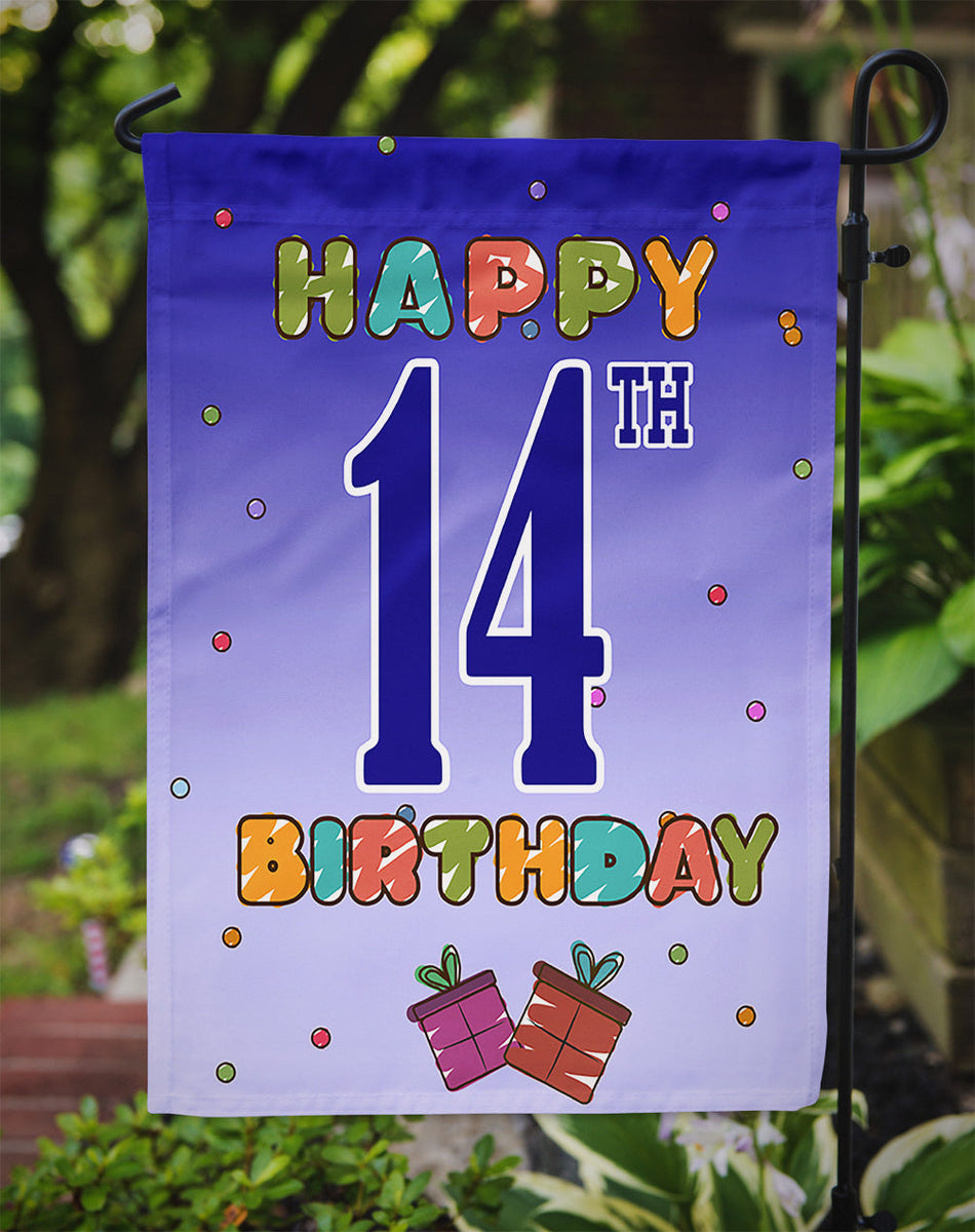 Happy 14th Birthday Flag Garden Size CJ1105GF CJ1105GF| If It's Flags