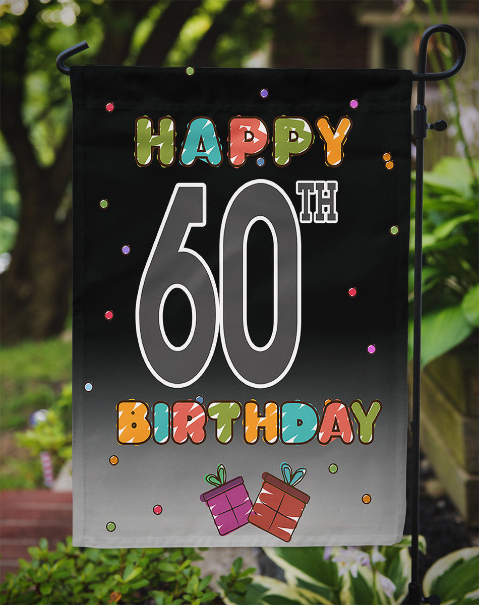 Happy 60th Birthday Flag Garden Size CJ1125GF CJ1125GF| If It's Flags
