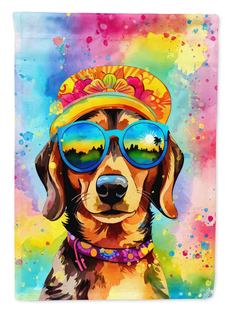 Dachshund Hippie Dawg House Flag DAC2499CHF| If It's Flags