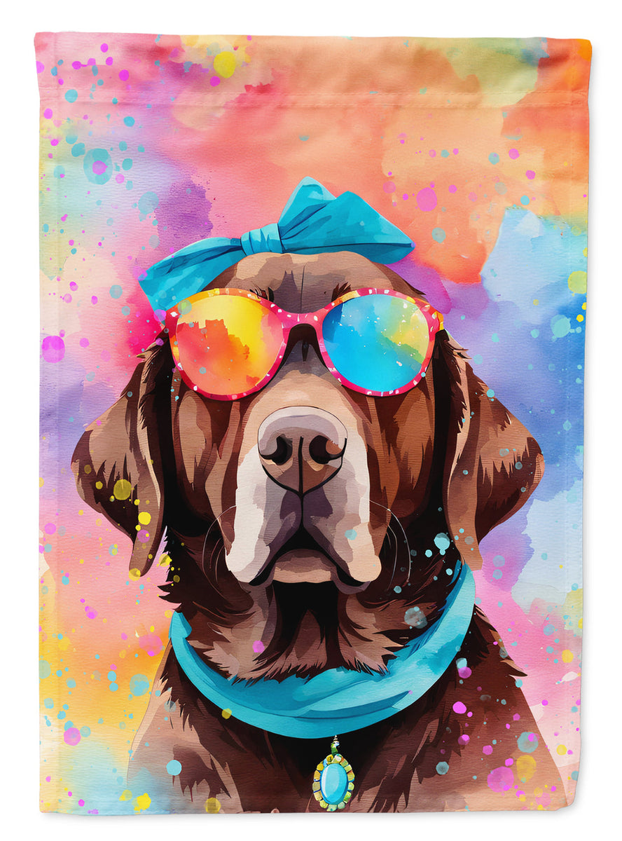 Chocolate Labrador Hippie Dawg House Flag DAC2525CHF| If It's Flags