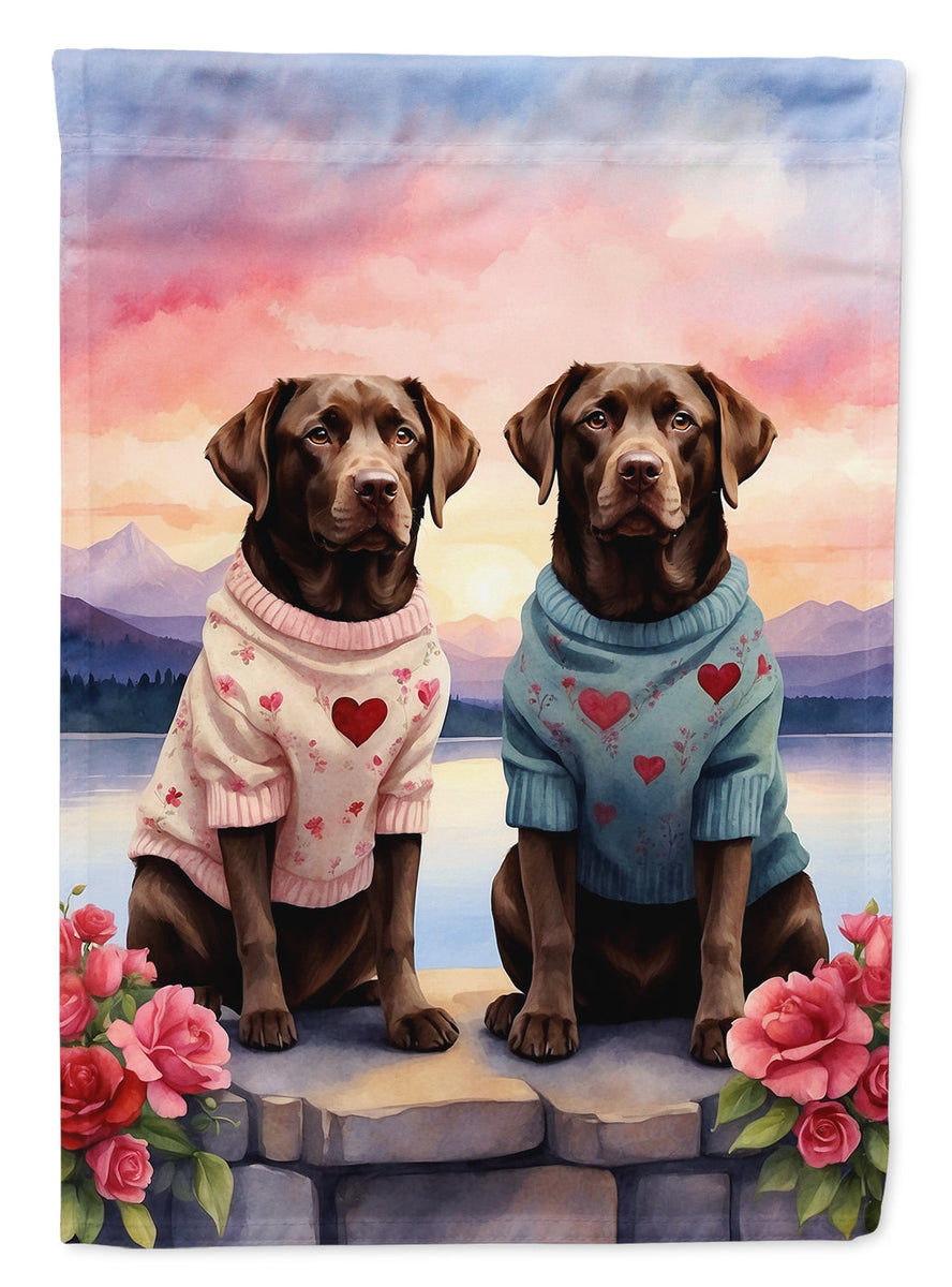Chocolate Labrador Retriever Two Hearts House Flag DAC4662CHF| If It's ...