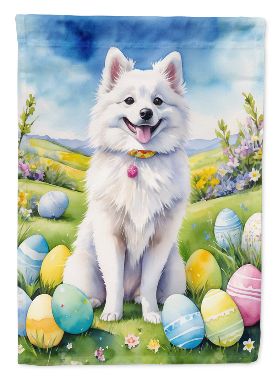 American Eskimo Easter Egg Hunt House Flag DAC4927CHF| If It's Flags