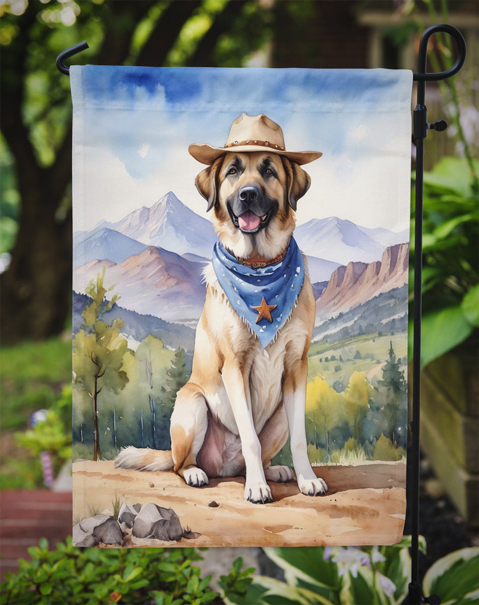 Anatolian Shepherd Cowboy Welcome Garden Flag| If It's Flags