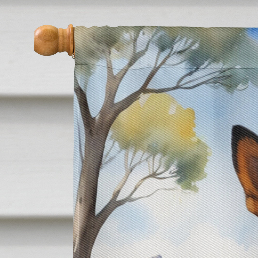 Australian Cattle Dog Cowboy Welcome House Flag DAC5837CHF| If It's Flags