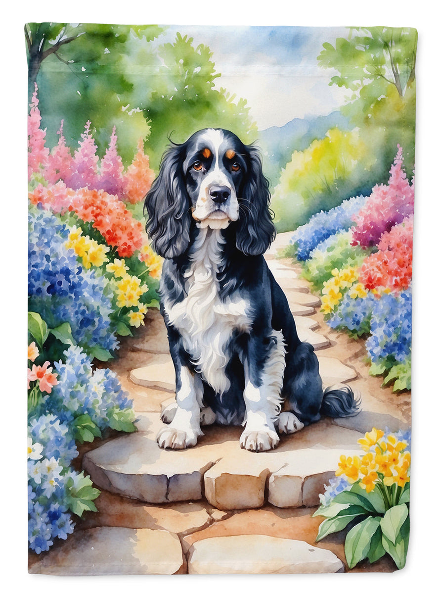 Cocker Spaniel Spring Path House Flag DAC6604CHF| If It's Flags