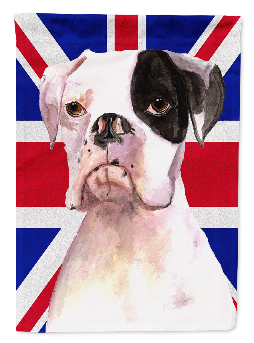 Boxer Cooper with English Union Jack British Flag Flag Canvas House ...